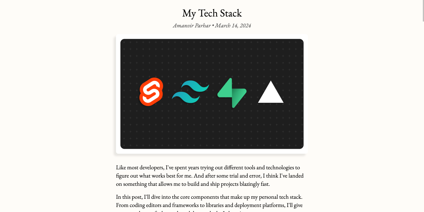 My Tech Stack